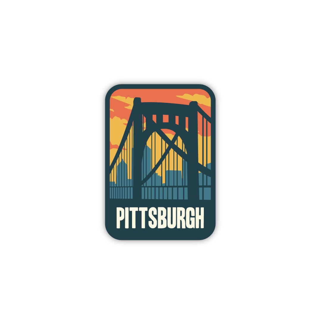 Pittsburgh Pennsylvania Sticker | City & Travel Stickers | Waterproof ...