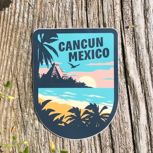 Cancun Mexico Sticker | City & Travel Stickers | Waterproof, Vinyl and ...