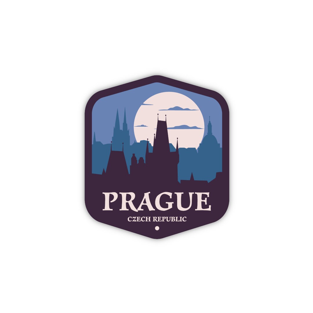 Prague Czech Republic Sticker, Waterproof Travel Sticker for Luggage ...