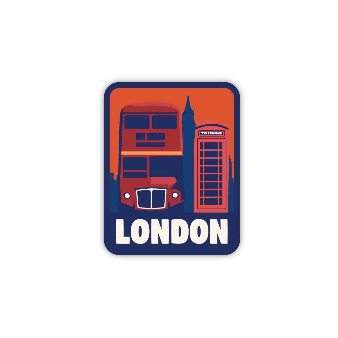 London United Kingdom Sticker | City & Travel Stickers | Waterproof ...