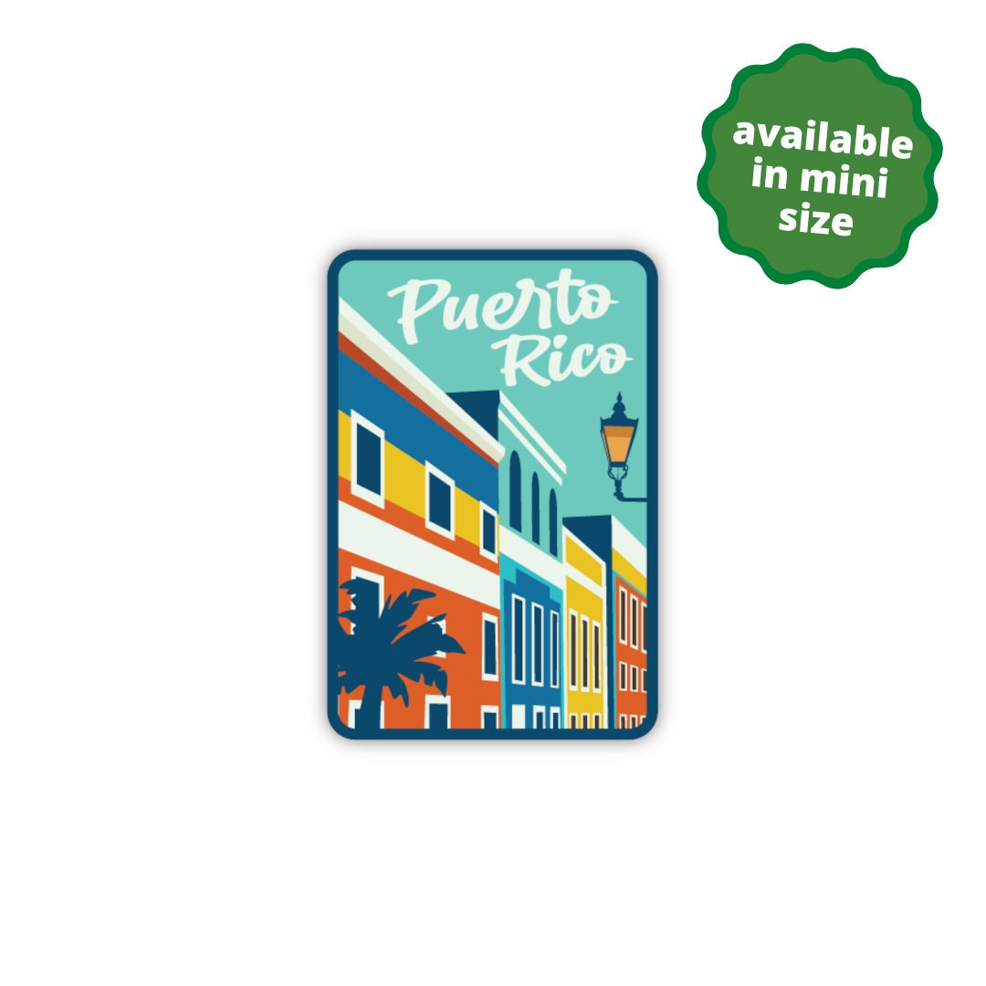 Puerto Rico Sticker | City & Travel Stickers | Waterproof, Vinyl and Dishwasher Safe | Laptop ...