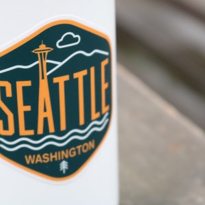 Seattle Washington Sticker | City Stickers | Waterproof, Vinyl and ...