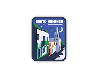 Dominican Republic Travel Stamp Sticker Santo Domingo Pico - Etsy
