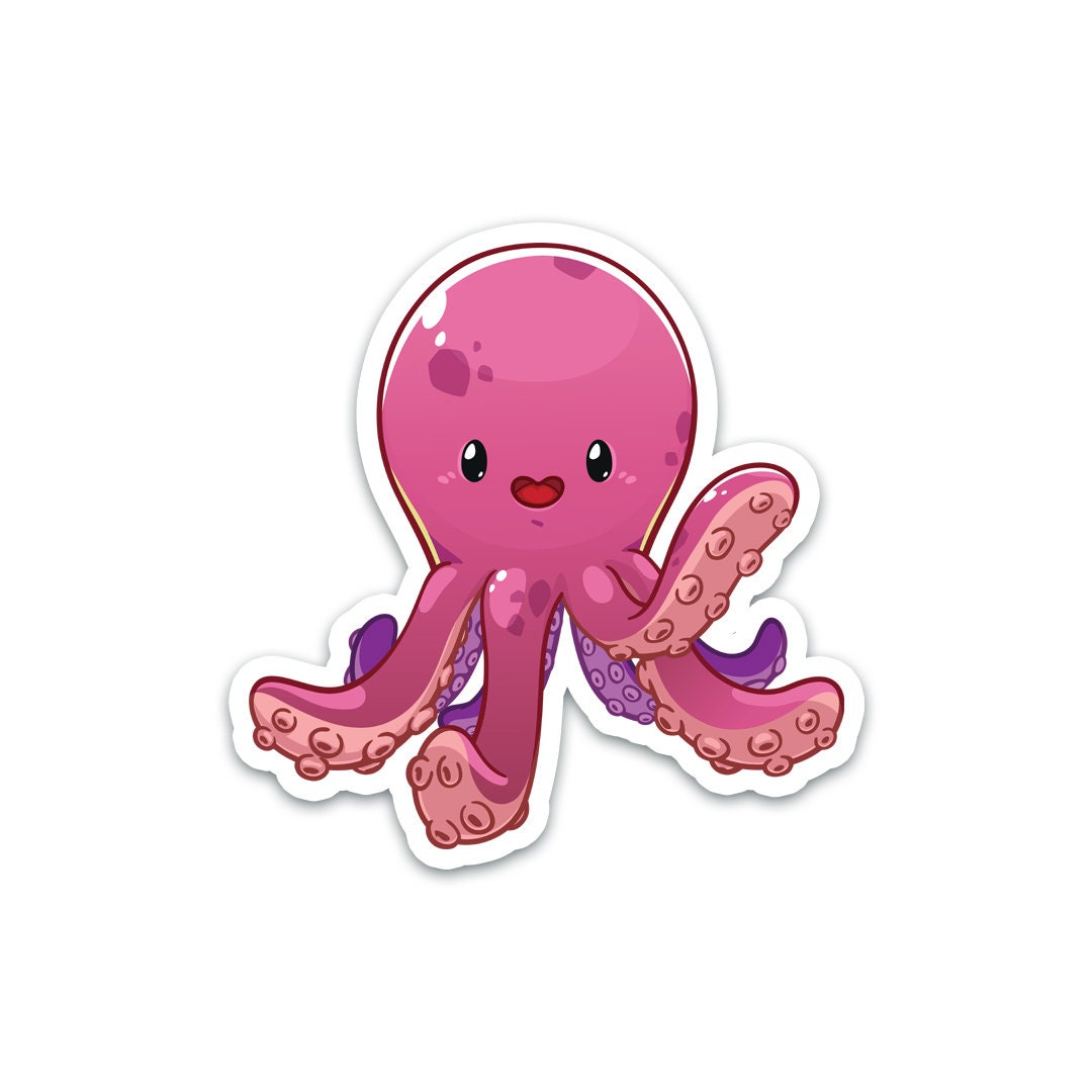 Cute Octopus Sticker Vinyl Waterproof Decal for Classroom - Etsy Nederland