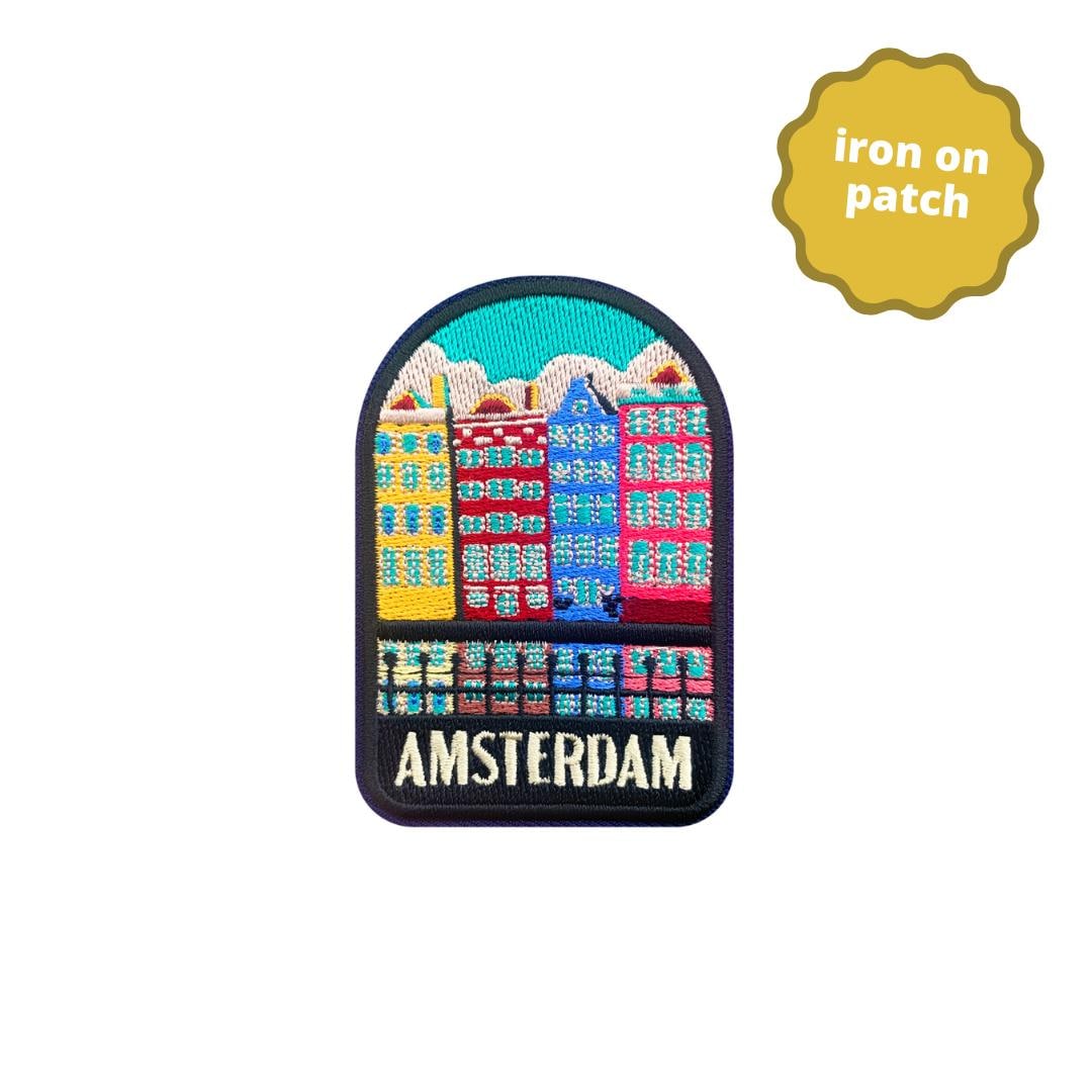 Amsterdam Embroidered Patch: Travel Souvenir Iron-on Applique - Etsy