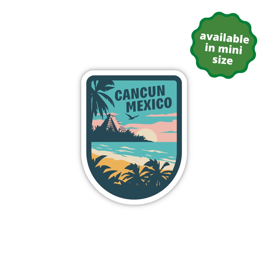 Cancun Mexico Sticker City & Travel Stickers Waterproof - Etsy