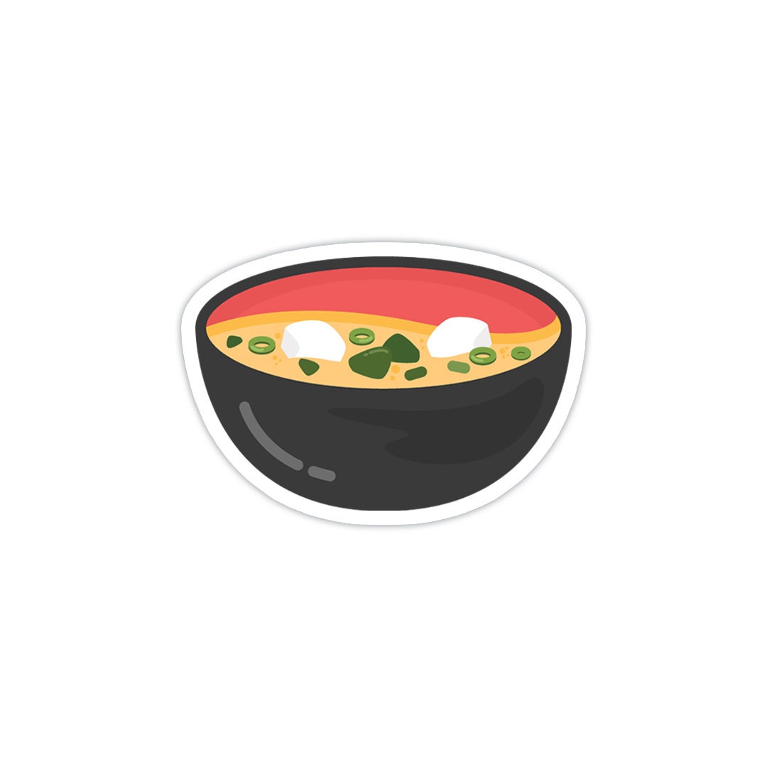 Miso Soup Sticker | Cute Japanese Food Decal | Waterproof, Vinyl and ...