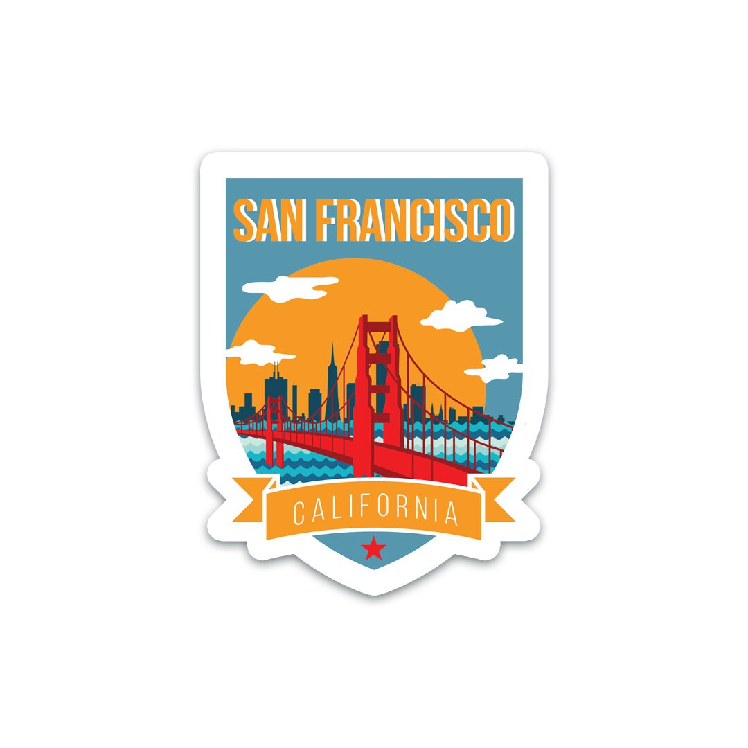San Francisco Sticker City & Travel Stickers Waterproof | Etsy
