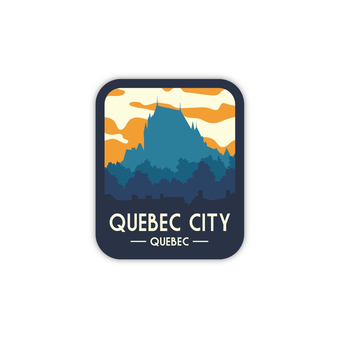 Quebec City Quebec Sticker, Dishwasher Safe Water Bottle Sticker, Cute ...