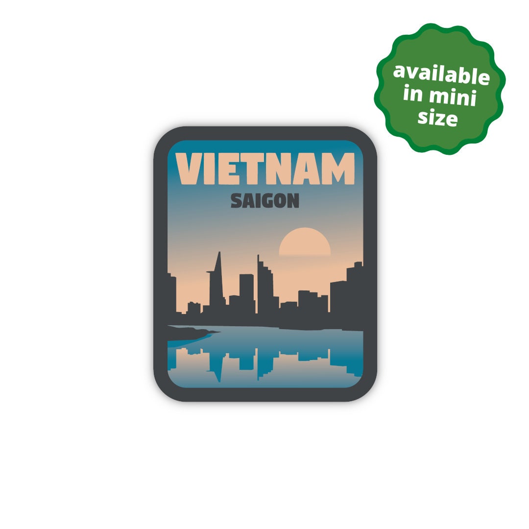 Saigon Vietnam Sticker, Waterproof Luggage Sticker, Cute Travel Laptop ...