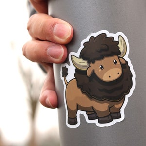 Buffalo Sticker, Cute Animal Bison Decal, Cute Gift Ideas for Teenage ...