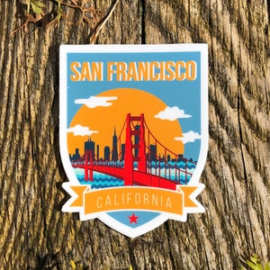 San Francisco California Sticker | City & Travel Stickers | Waterproof ...