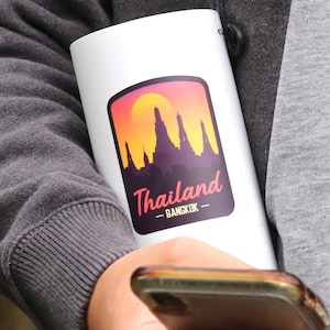 Bangkok Thailand Sticker, Waterproof Travel Sticker for Luggage, Travel ...