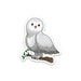 Snowy Owl Sticker | Cute Bird Decal | Waterproof, Vinyl and Dishwasher ...