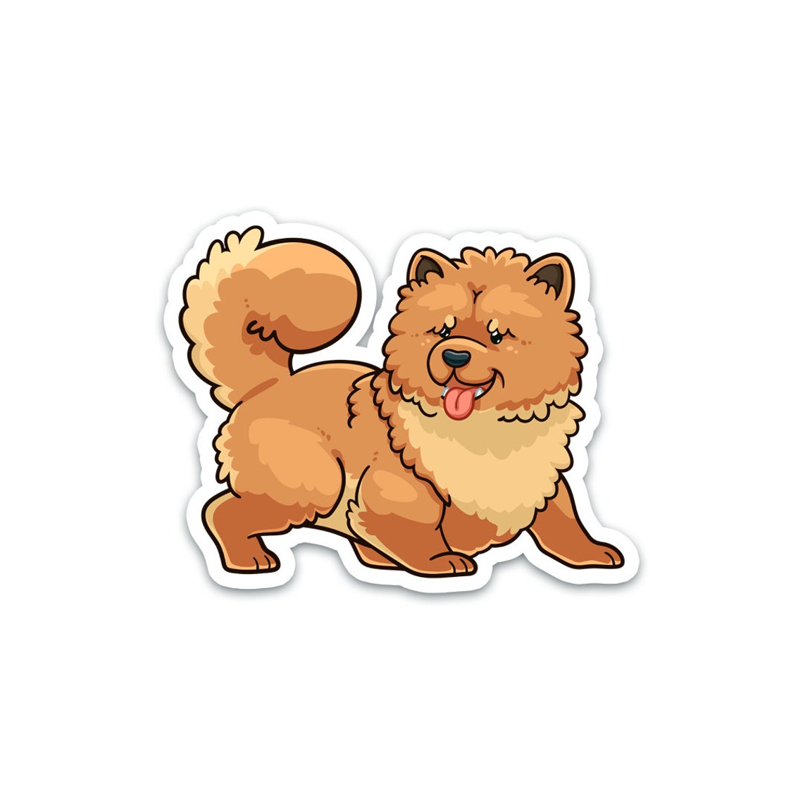 Cute Chow Chow Dog Sticker, Pet Dog Sticker, Gift Idea for Dog Owner ...