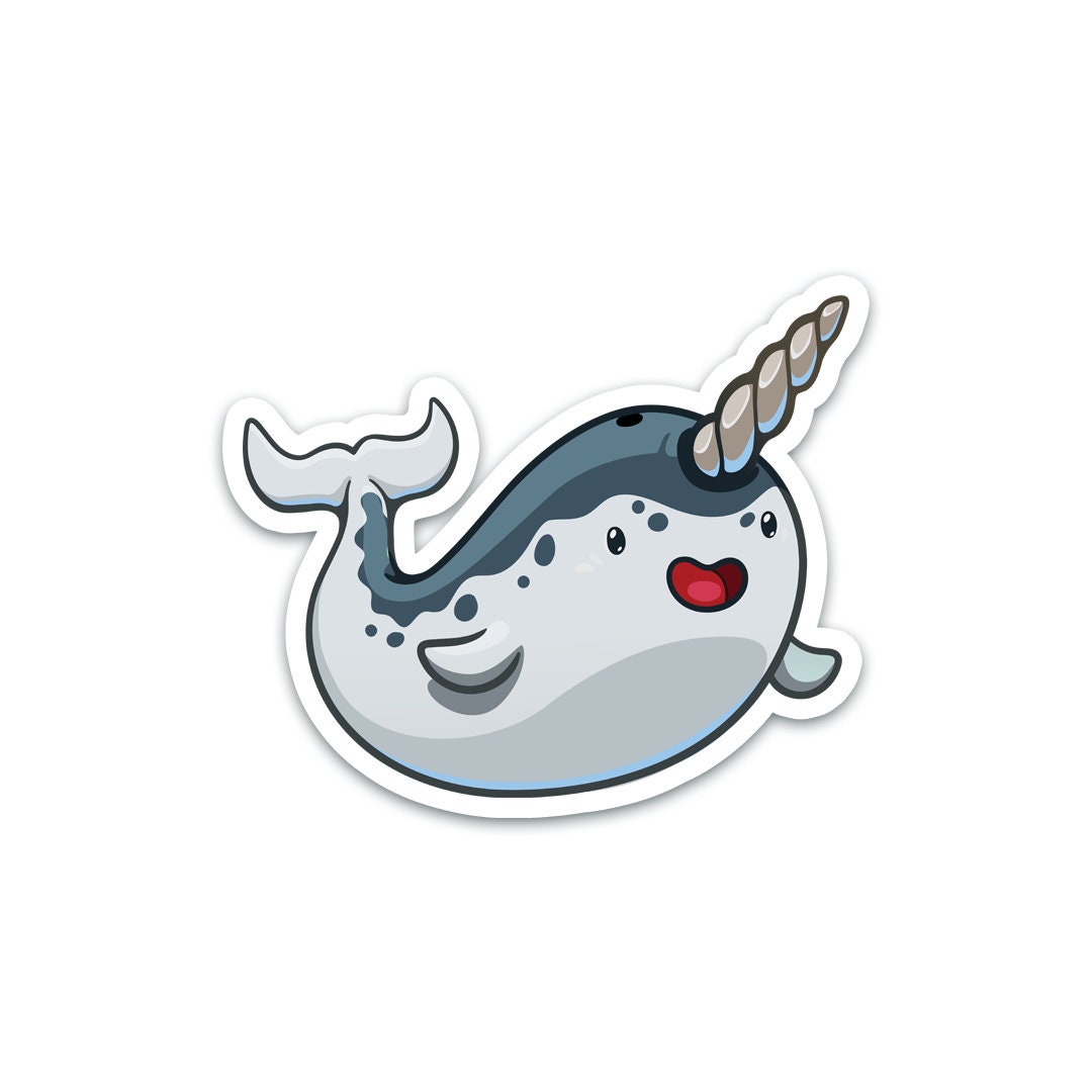 Narwhal Stickers, Sea Animal Stickers, Stickers for Kids, Laptop ...