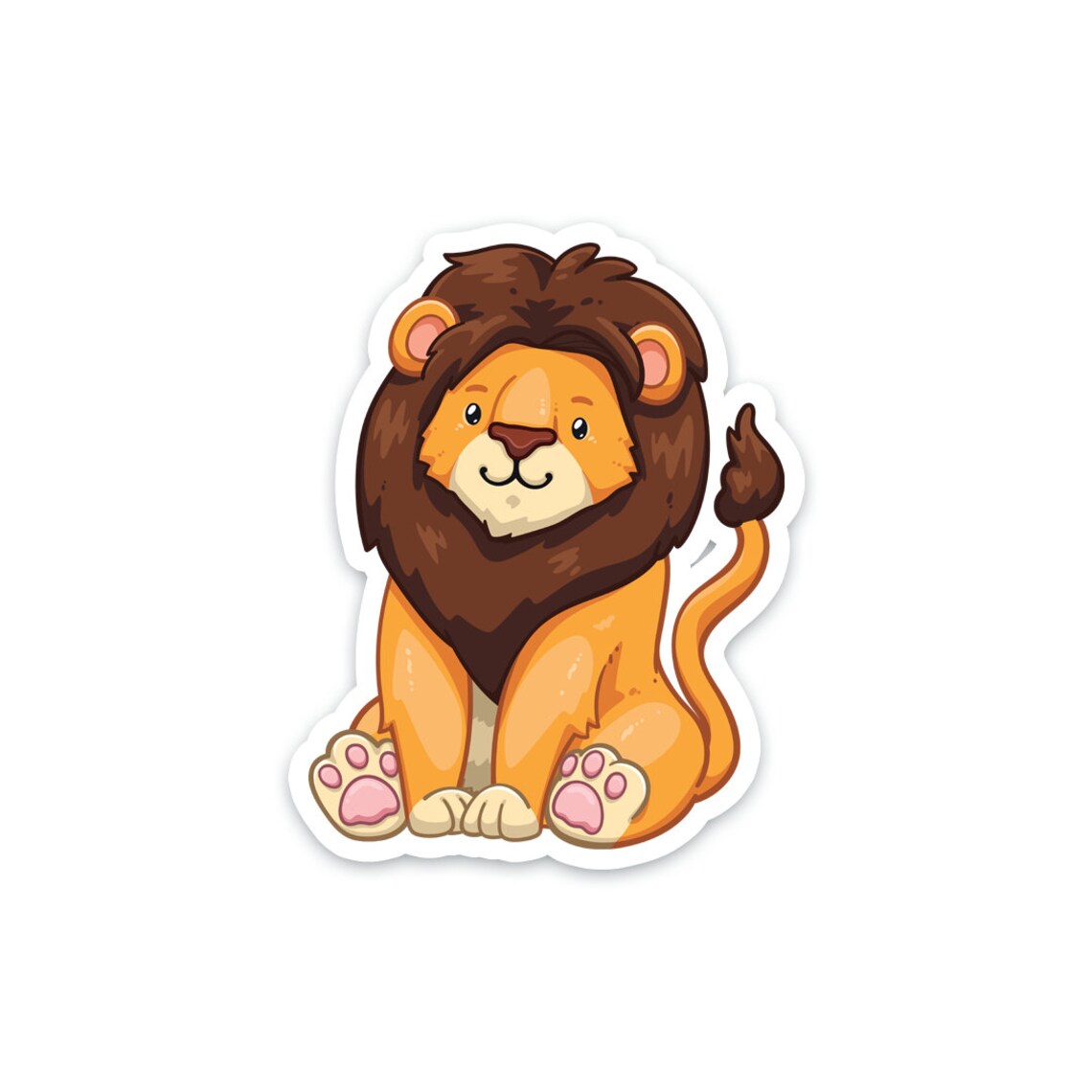 Lion Sticker Cute Safari Wildlife Animal Waterproof Vinyl - Etsy