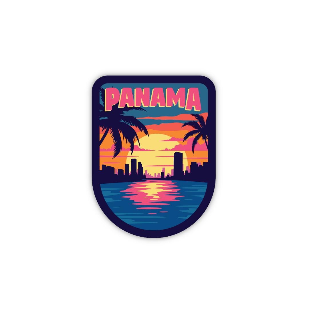 Panama Sticker | Vinyl Travel Stickers | Travel Mug, Laptop, Luggage ...