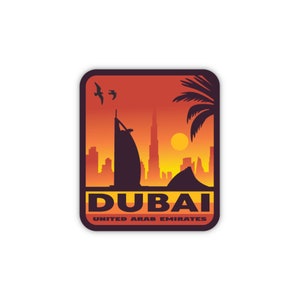 Dubai United Arab Emirates Sticker City & Travel Stickers - Etsy