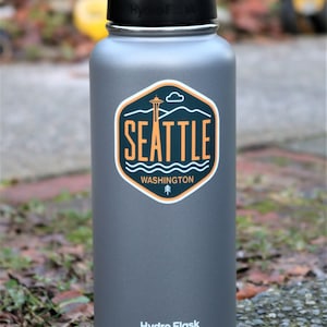 Seattle Washington Sticker | City Stickers | Waterproof, Vinyl and ...