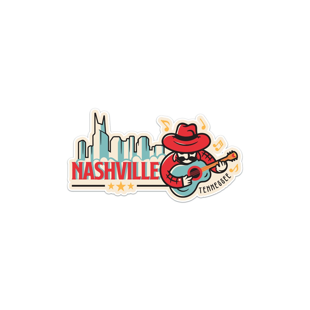 Nashville Tennessee Sticker | City & Travel Stickers | Waterproof ...