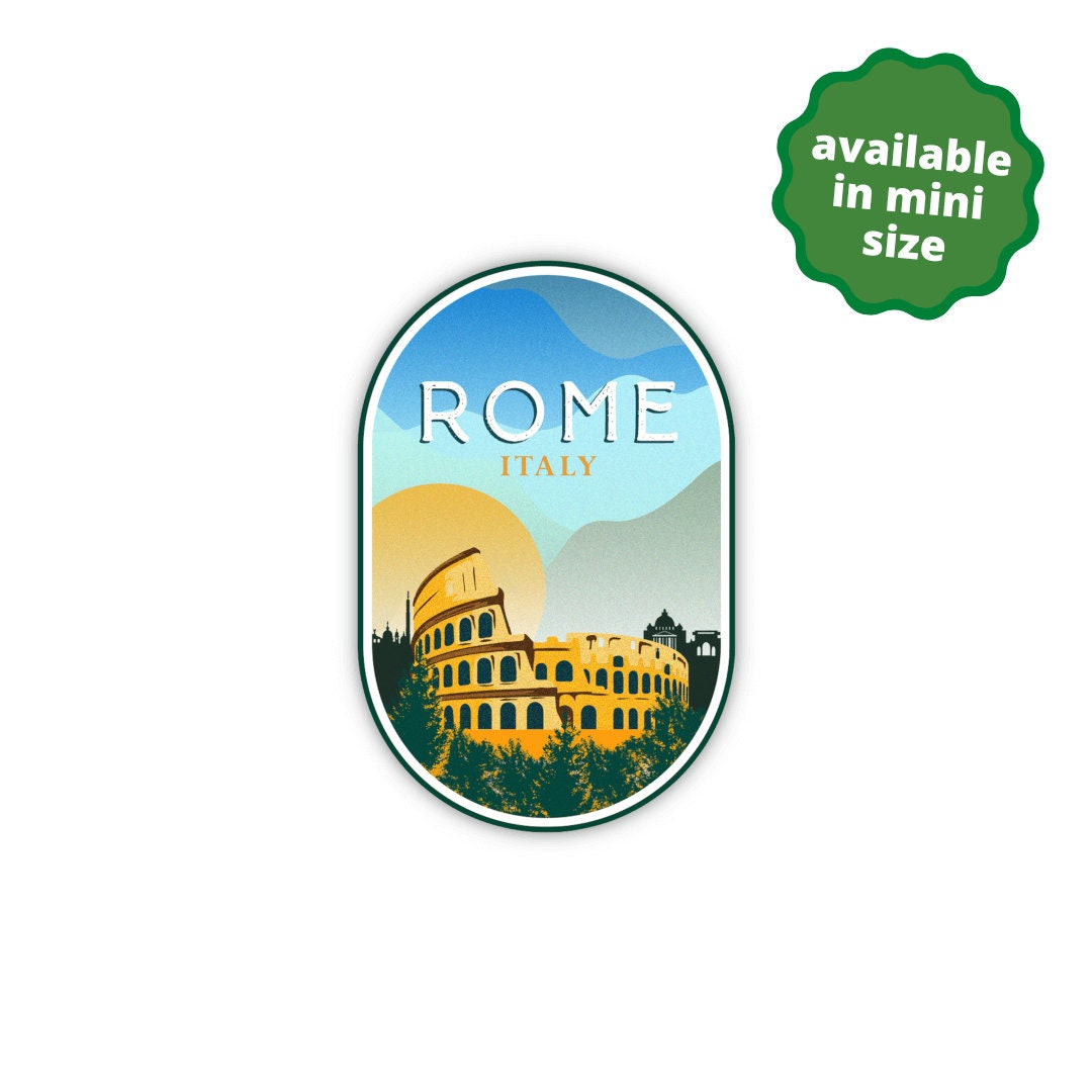 Rome Italy Sticker | City & Travel Stickers | Waterproof, Vinyl and ...