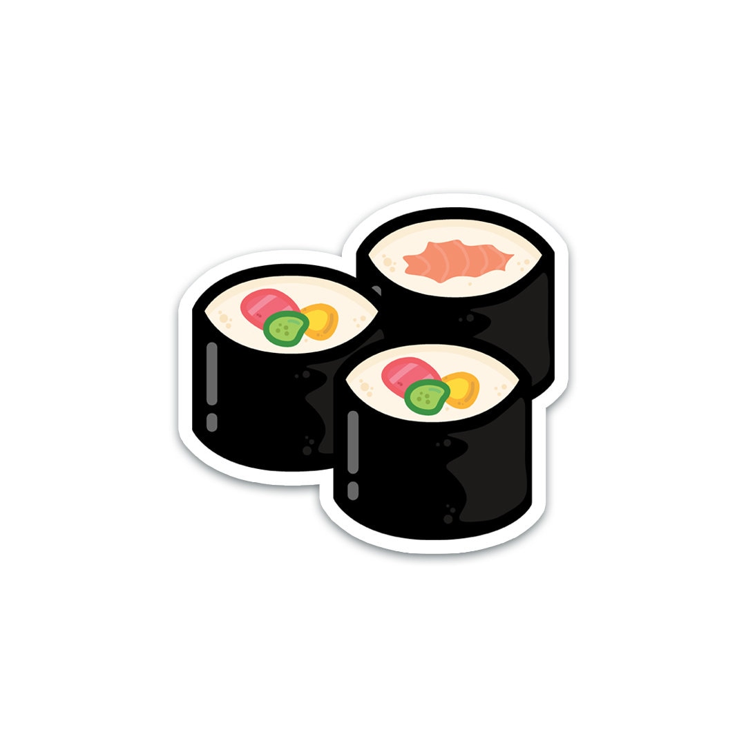 Maki Sushi Sticker, Japanese Food Stickers, Bento Box Stickers, Sushi ...