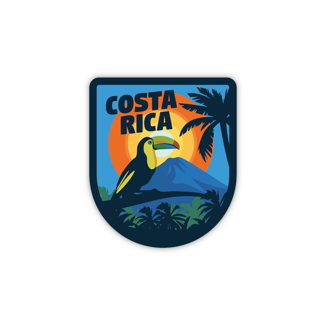 Costa Rica Sticker | City & Travel Sticker | Waterproof, Vinyl and ...