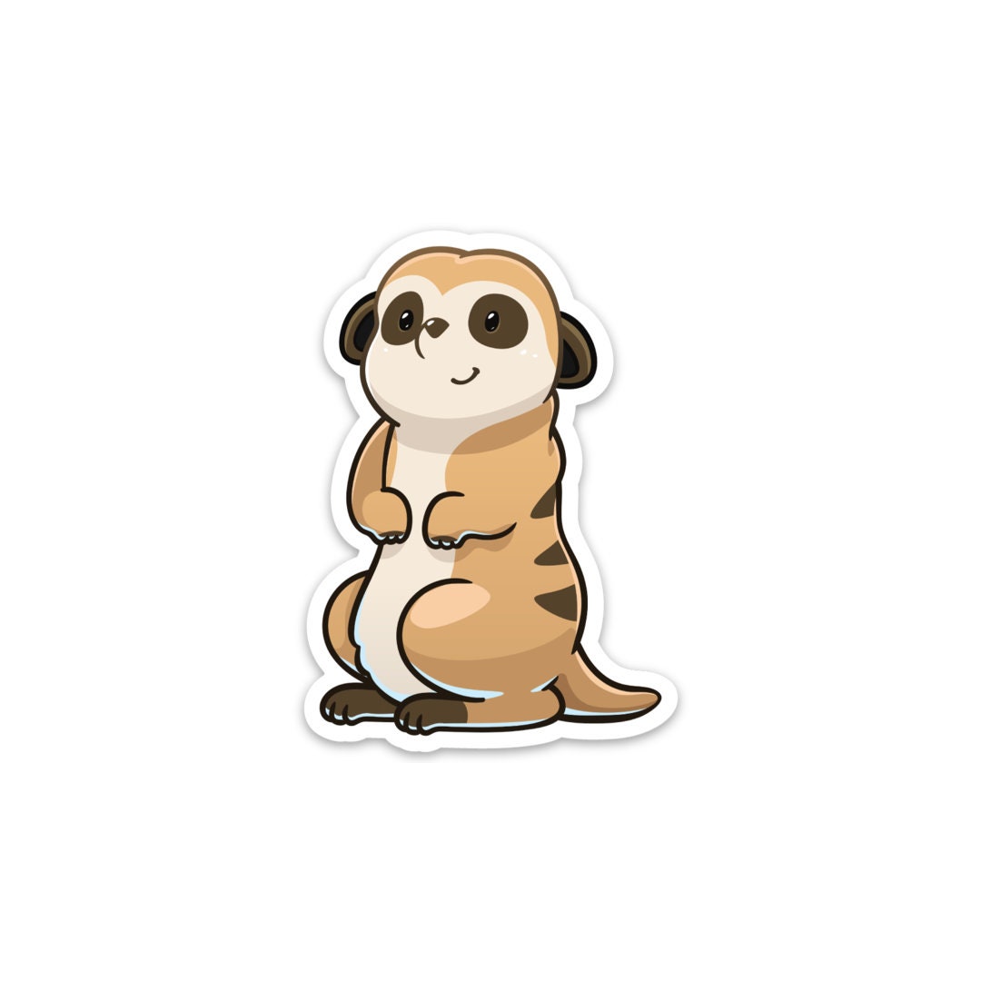 Meerkat Sticker, Cute Safari Animal Stickers, Waterproof Stickers for ...