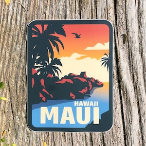 Maui Hawaii Sticker | City & Travel Stickers | Waterproof, Vinyl and ...