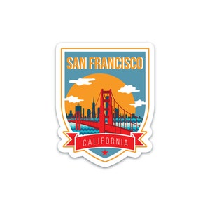 San Francisco California Sticker | City & Travel Stickers | Waterproof ...
