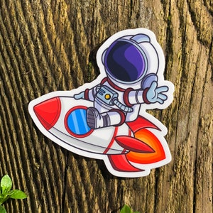 Astronaut & Rocket Sticker Outer Space Solar System - Etsy