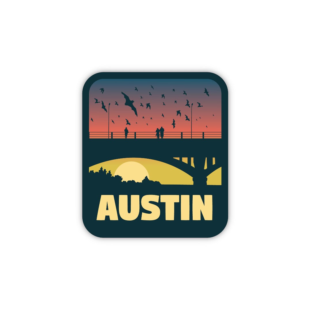 Austin Texas Sticker | Vintage City & Travel Stickers | Waterproof ...