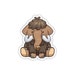 Wolly Mammoth Sticker, Cute Prehistoric Animal for Young Kids ...
