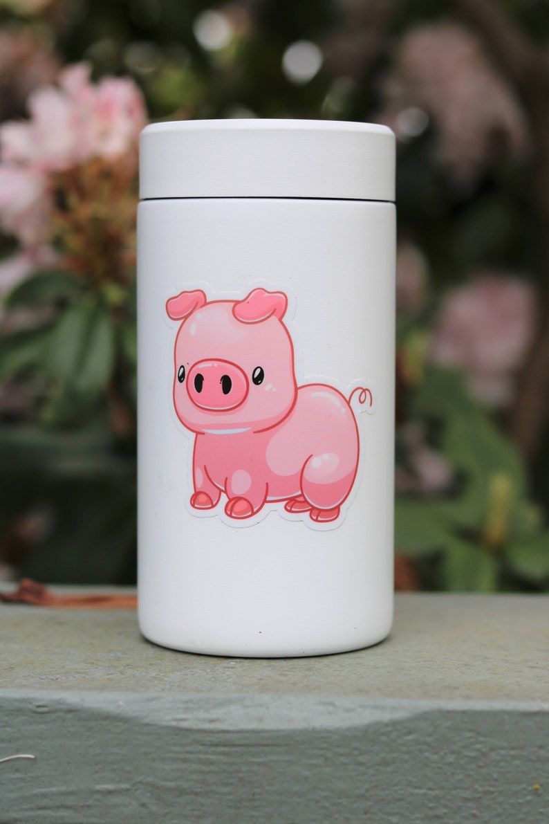 Pig Sticker Cute Farm Animal Stickers Waterproof Vinyl - Etsy