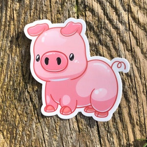 Pig Sticker, Cute Farm Animal Stickers, Laptop Stickers Cute, Pig Water ...