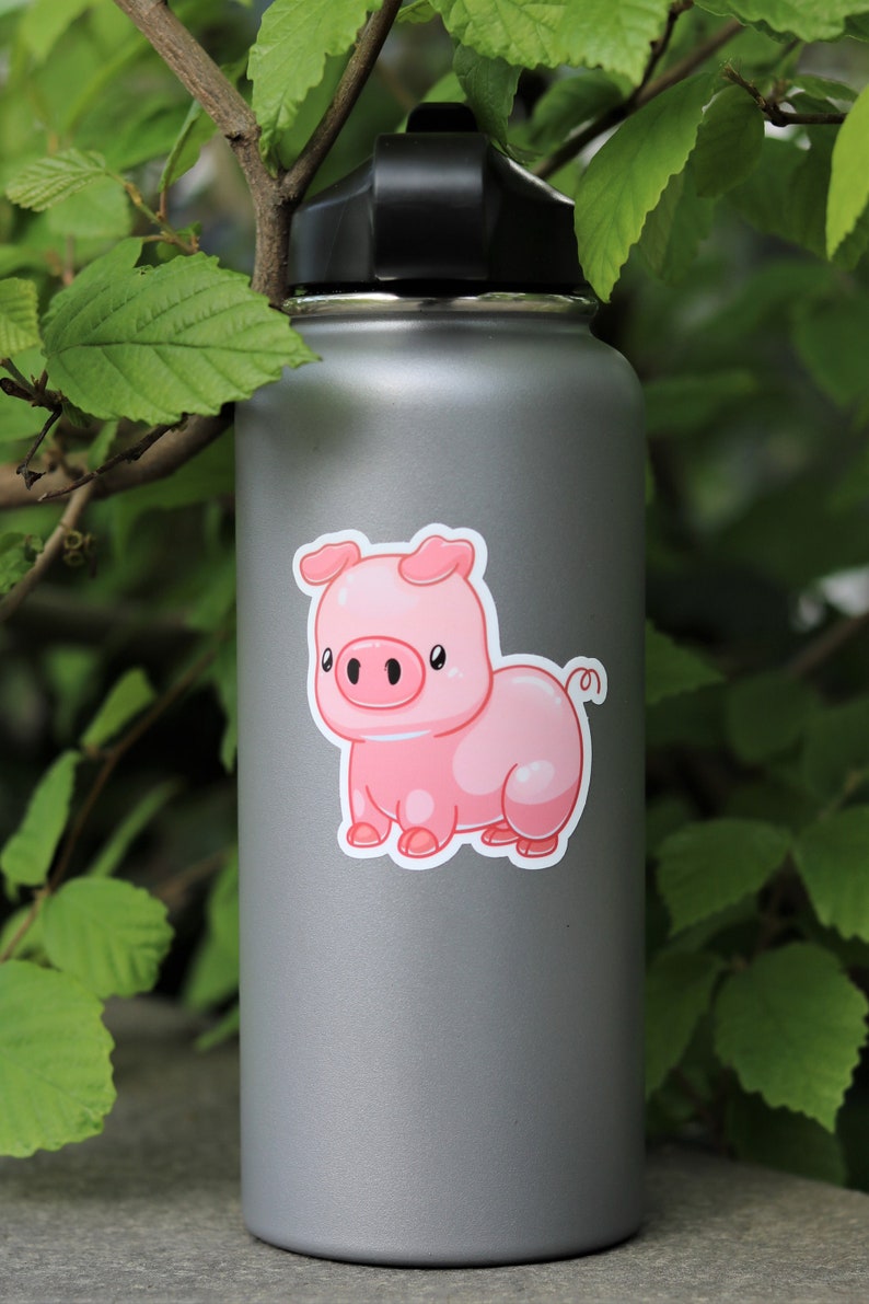 Pig Sticker Cute Farm Animal Stickers Waterproof Vinyl - Etsy