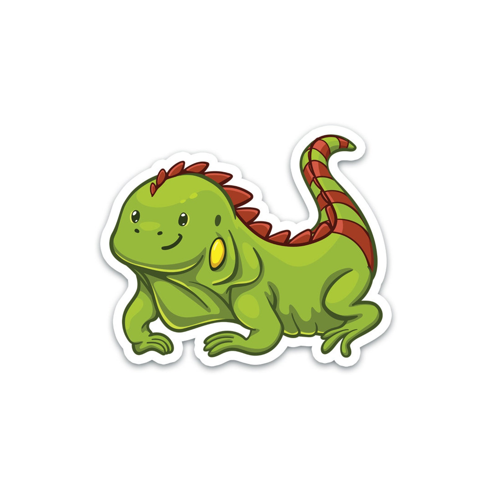 Iguana Sticker Cute Cartoon Reptile Stickers Waterproof - Etsy.de