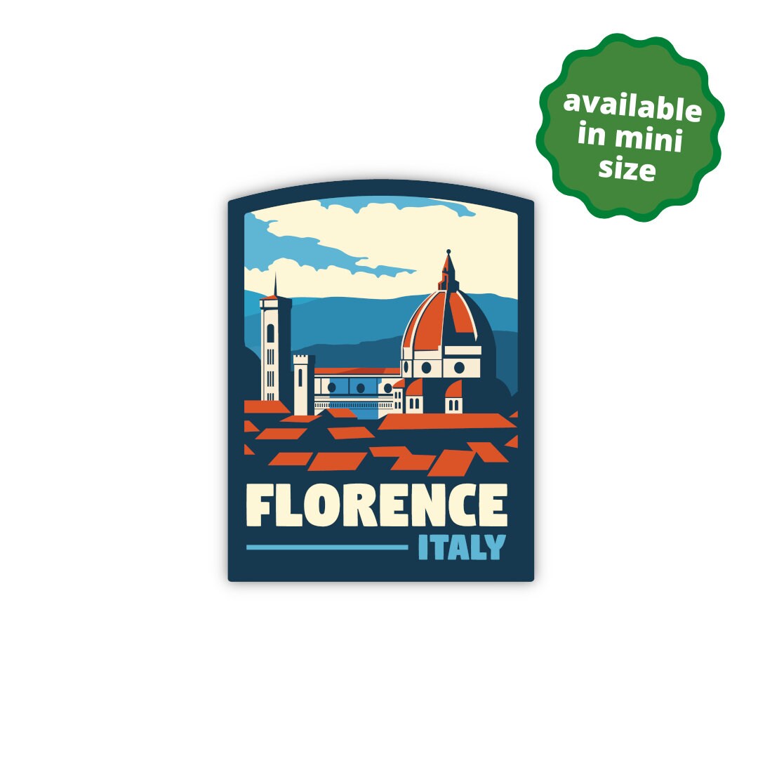 Florence Italy Sticker, Waterproof Luggage Travel Stickers, Europe ...