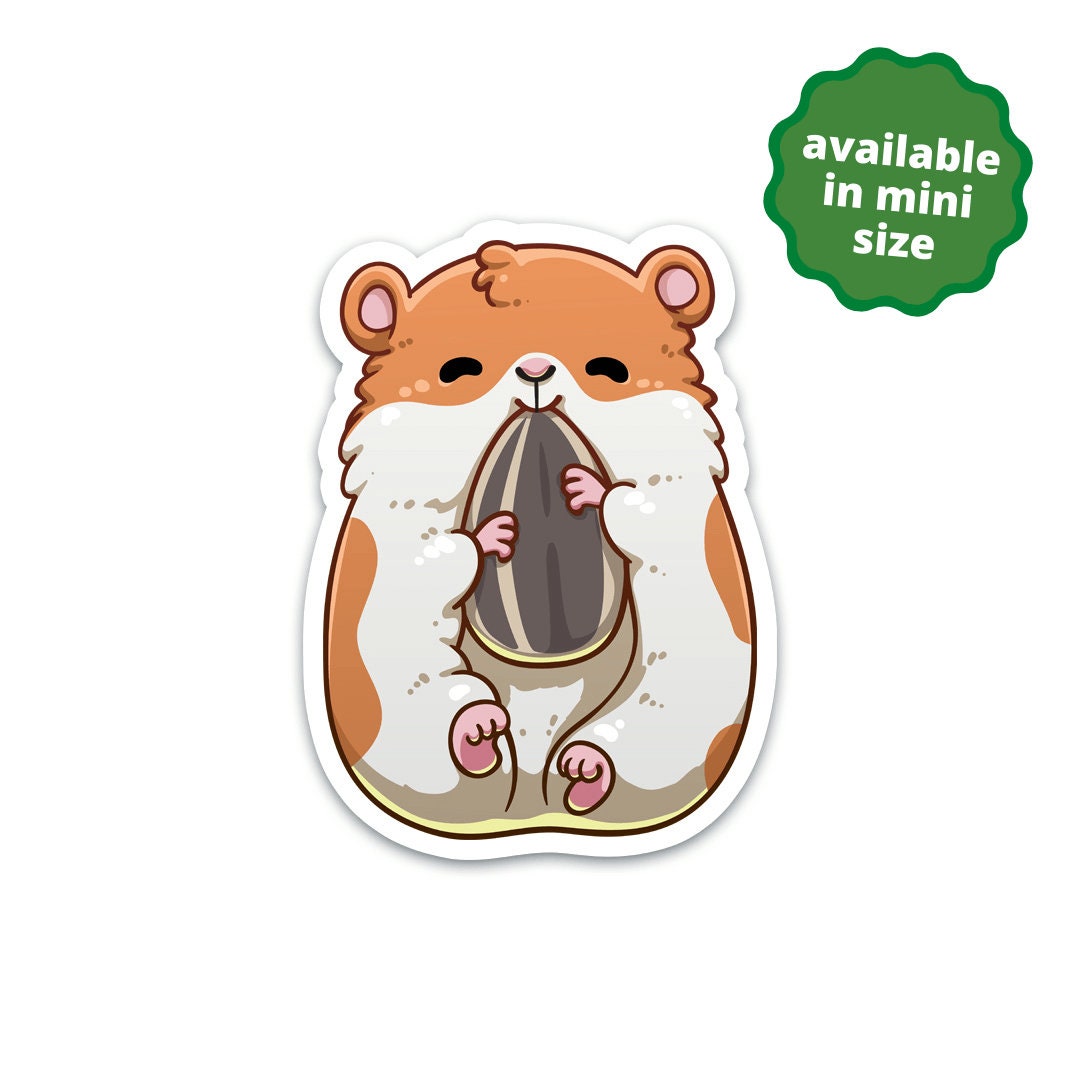 Hamster Sticker, Cute Pet Hamster Decal, Fun Gift Ideas for Kids, Mini ...