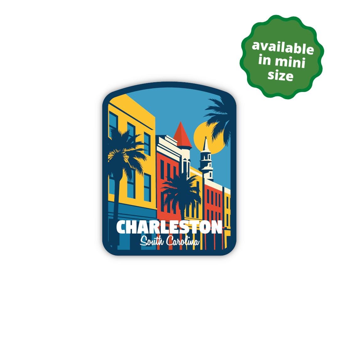 Charleston South Carolina Sticker: Waterproof Vinyl Travel Decal - Etsy