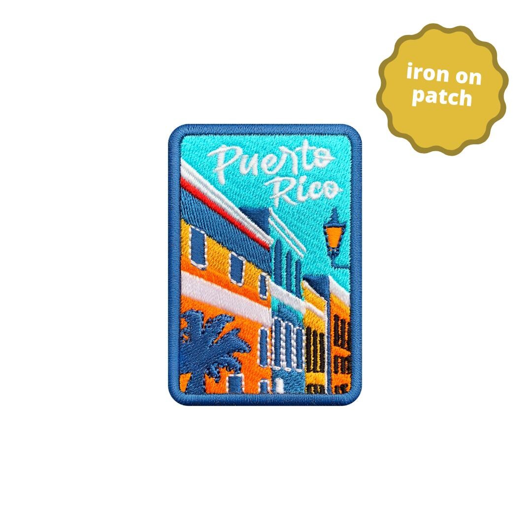Puerto Rico Iron on Embroidered Patch, Travel Patches - Etsy