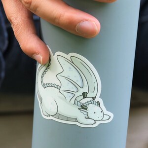 White Dragon Sticker | Cute Fantasy, Legendary, Mythical Creature ...