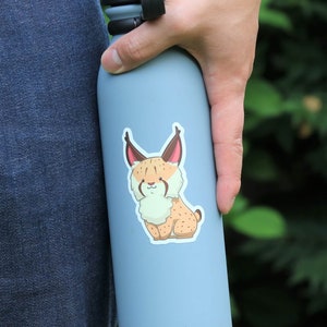 Lynx Sticker, Cute Wildlife Exotic Wild Cat Sticker, Vinyl Tablet ...