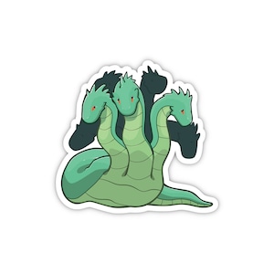Lernaean Hydra Sticker, Cute Mythical Creature, Dishwasher Safe ...