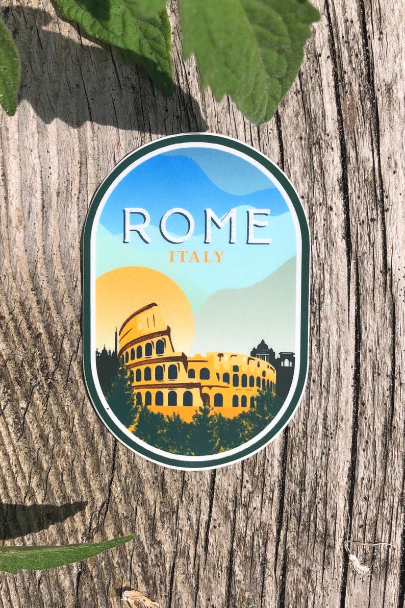 Rome Italy Sticker | City & Travel Stickers | Waterproof, Vinyl and ...