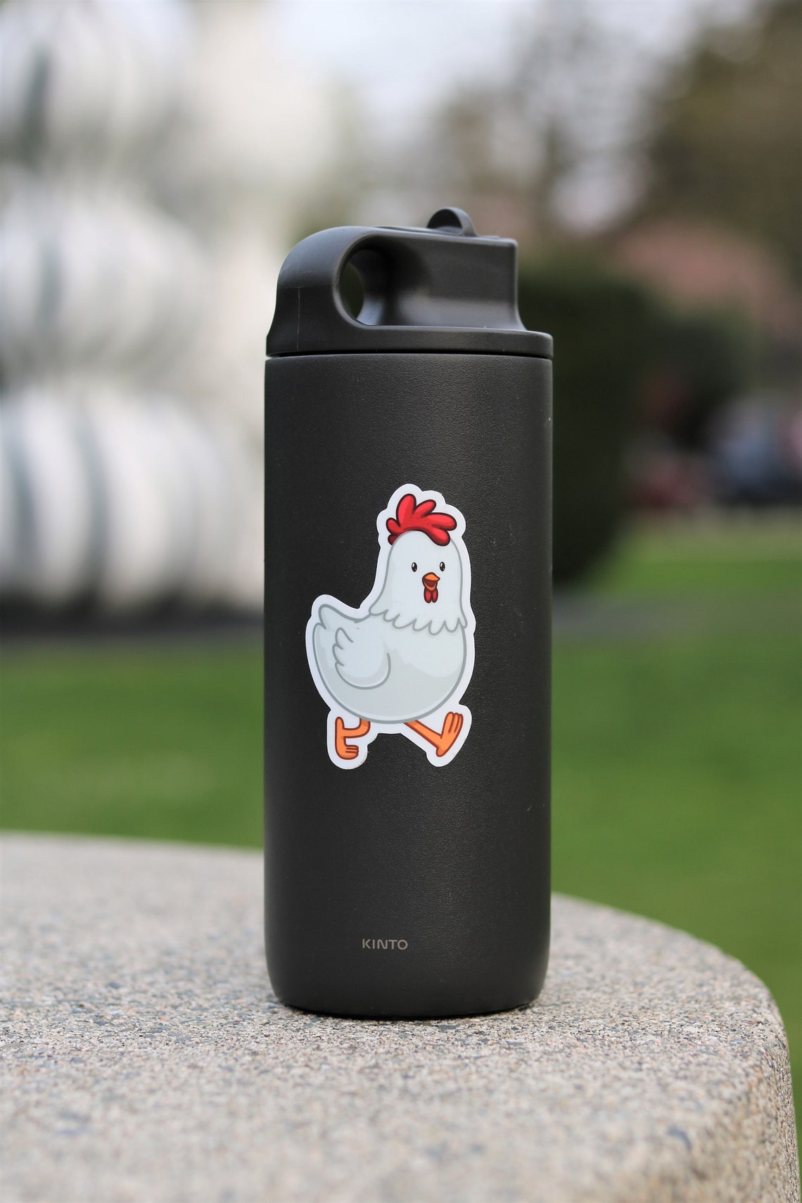 White Chicken Sticker Farm Animal Sticker Waterproof - Etsy