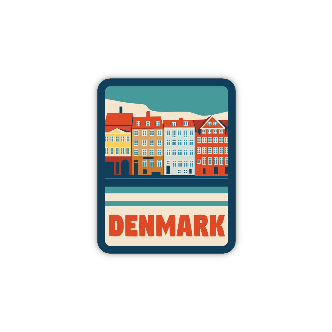 Denmark Sticker, Waterproof Travel Sticker Luggage, Vinyl Stickers for ...