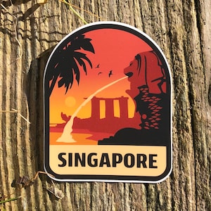Singapore Sticker | Travel Stickers | Waterproof, Vinyl and Dishwasher ...