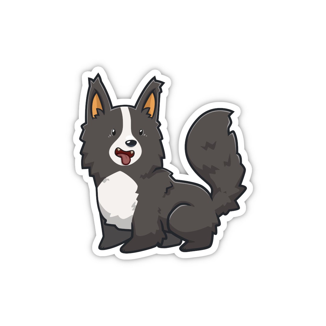 Border Collie Sticker | Cute Cartoon Dogs | Gifts for Grandkids ...